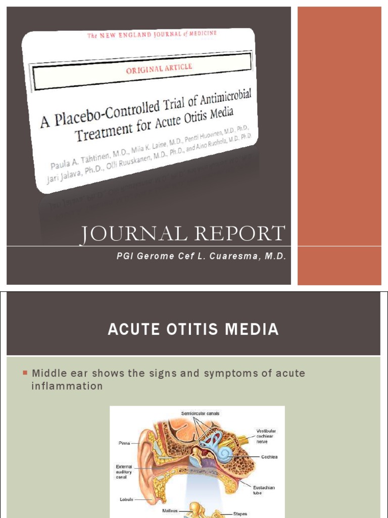 Journal Report - Aom by Gome2 | PDF | Placebo Controlled Study ...
