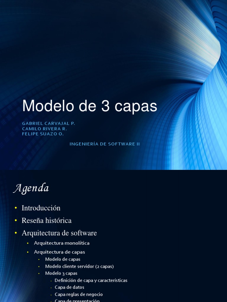 Modelo 3 Capas - SW2 | PDF | Servidor (Computación) | Arquitectura de ...