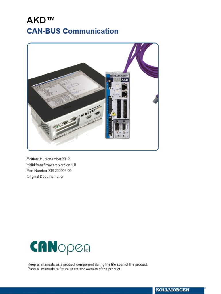 Kollmorgen AKD CANopen Communications Manual En-Us Rev H | PDF | Computing | Computer Engineering