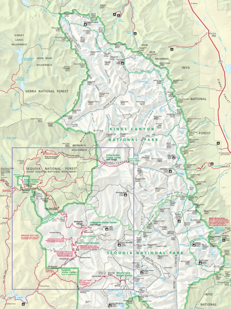Sequoia National Park Map October 2004 | Download Free PDF ...
