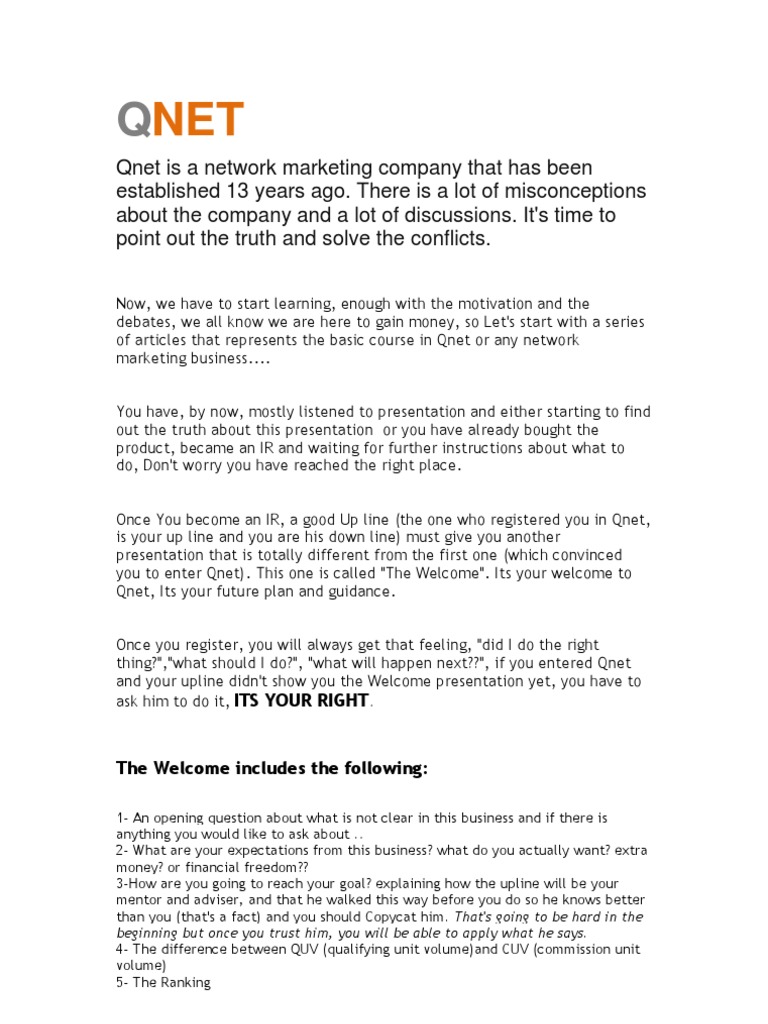 QNET | PDF