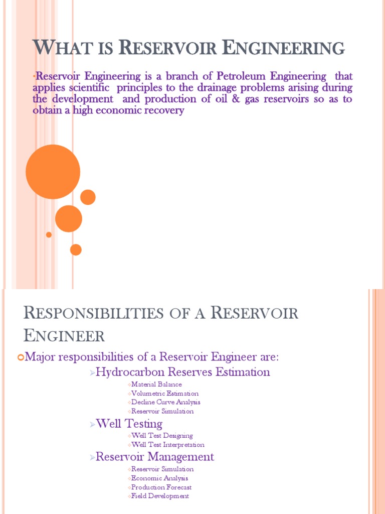 Overview of Reservoir Engineering | PDF | Petroleum Reservoir ...