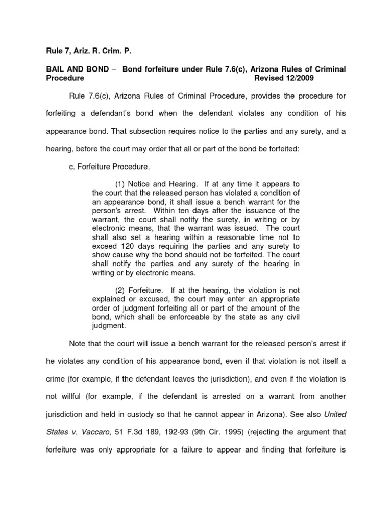 Bondforfeiture Civil Surety | PDF | Surety Bond | Arrest Warrant