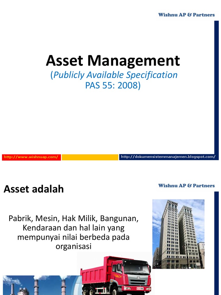 PAS55:2008 Materi Presentasi Asset Management Awareness | PDF