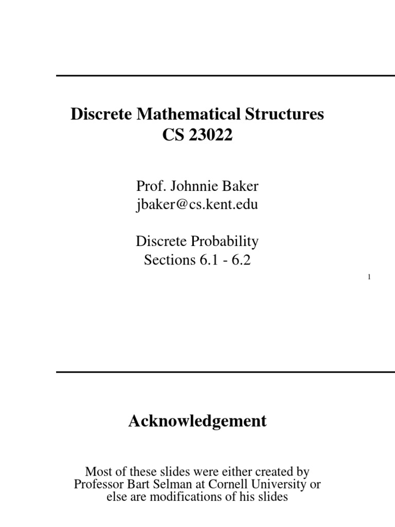 CS2800-Probability Part A Revise | PDF | Probability Theory | Probability Distribution