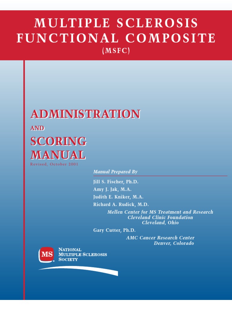 Multiple Sclerosis Functional Composite: Administration Scoring Manual | PDF | Multiple ...