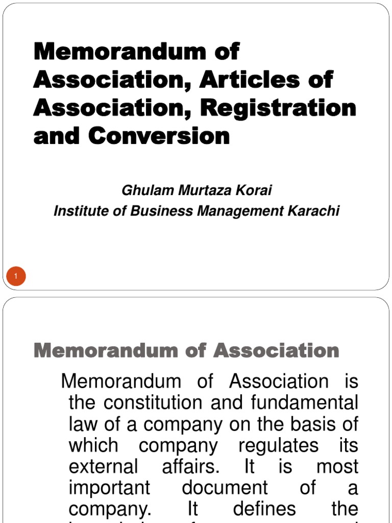 Memorandum & Articles of Association | PDF | Articles Of Association ... Memorandum & Articles of Association | PDF | Articles Of Association ...