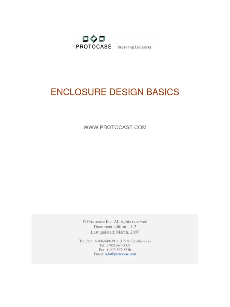 Enclosure Design Basics: © Protocase Inc. All Rights Reserved Document ...