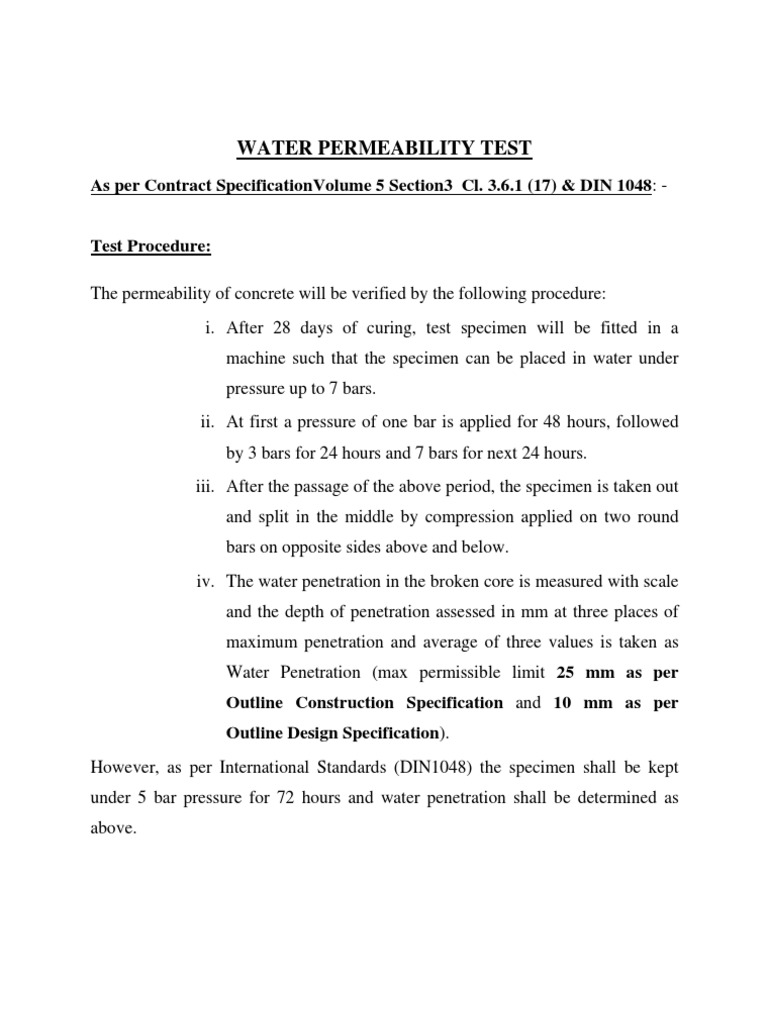 WPT & RCPT Testing Procedure | Download Free PDF | Vacuum | Chloride