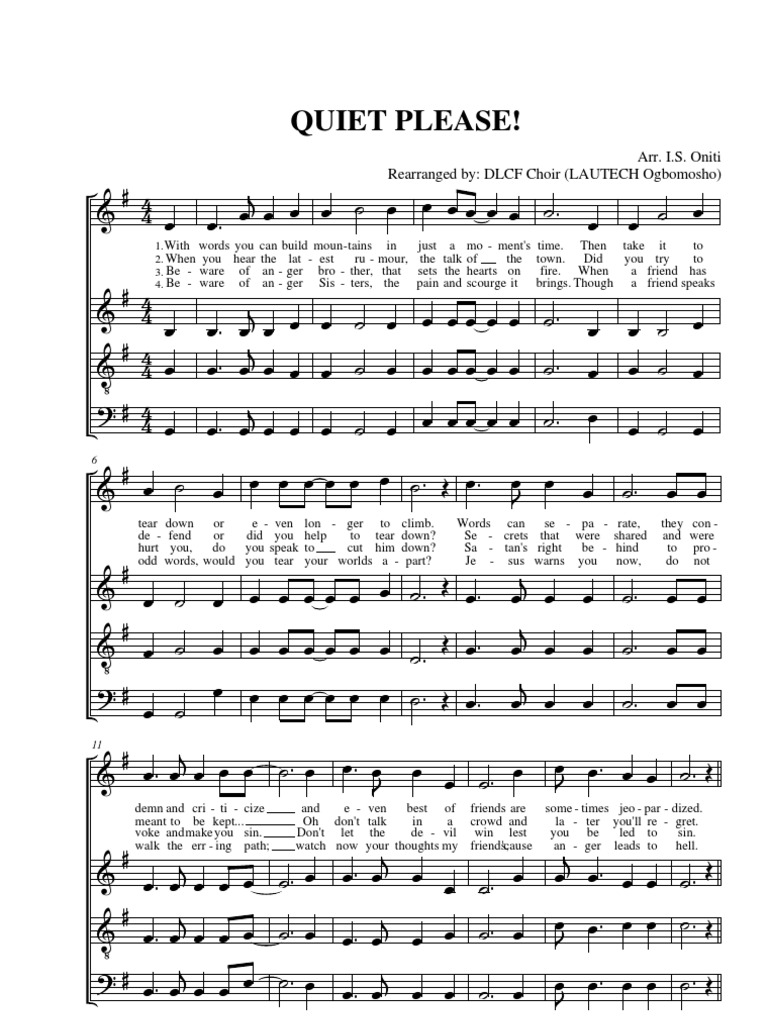 Quiet Please! Full Score | PDF