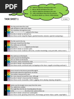 KS2 Descriptive-Setting Word Mat Caves | PDF