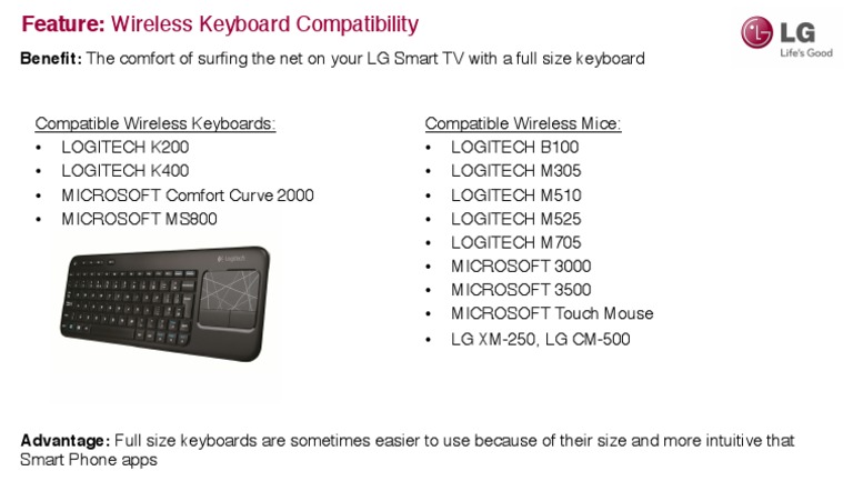 LG Smart TV Keyboard & Mouse Guide | PDF | Technology & Engineering