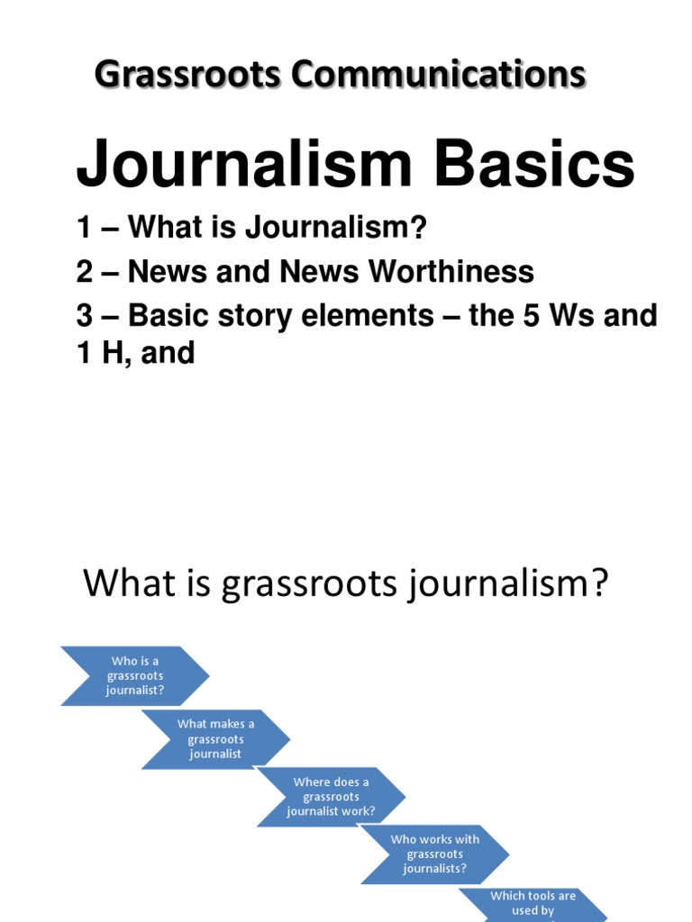 Grassroots Communications | PDF | Journalism | News