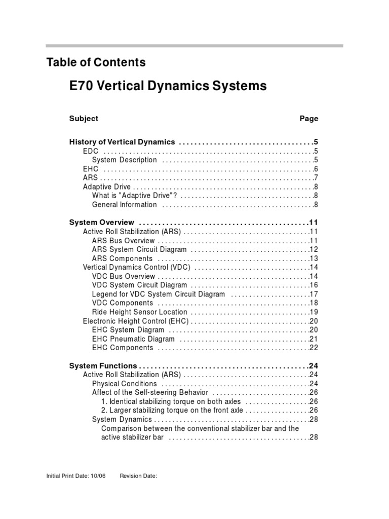 04c - E70 Vertical Dynamics Systems | PDF | Suspension (Vehicle) | Steering