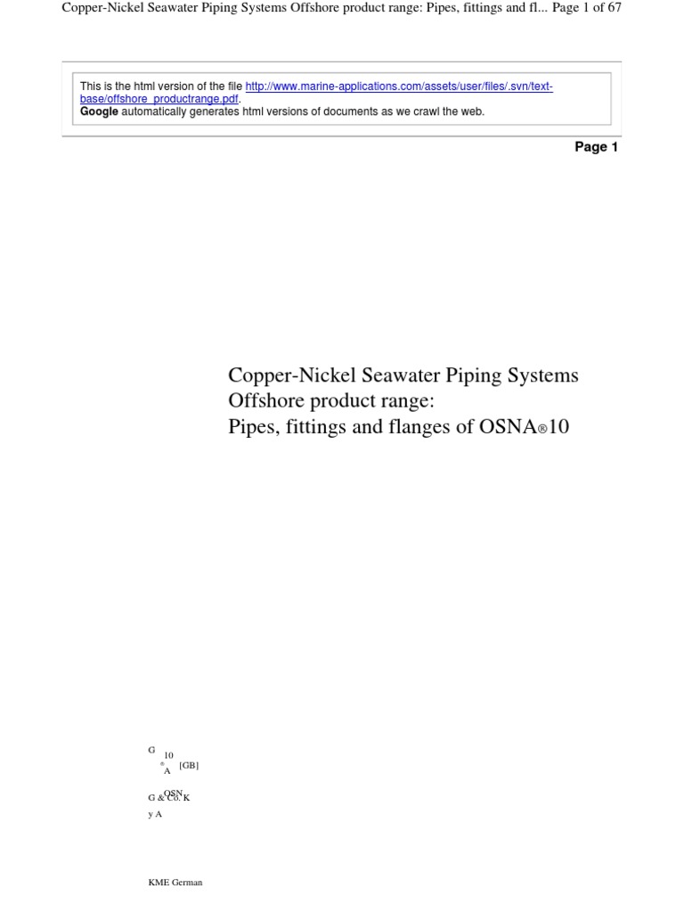 Cu-Ni Pipes, Flanges & Fittings | PDF | Pipe (Fluid Conveyance ...