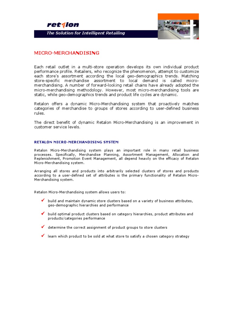 Micro Merchandising | PDF | Merchandising | Retail