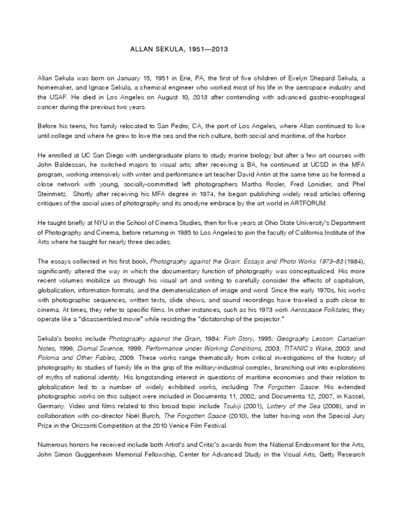 Remembering The Life And Accomplishments Of Influential Photographer