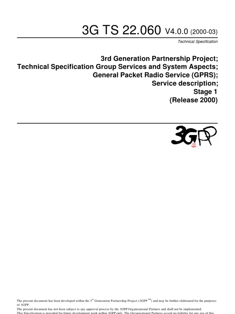 3rd Generation Partnership Project Technical Specification Group ...