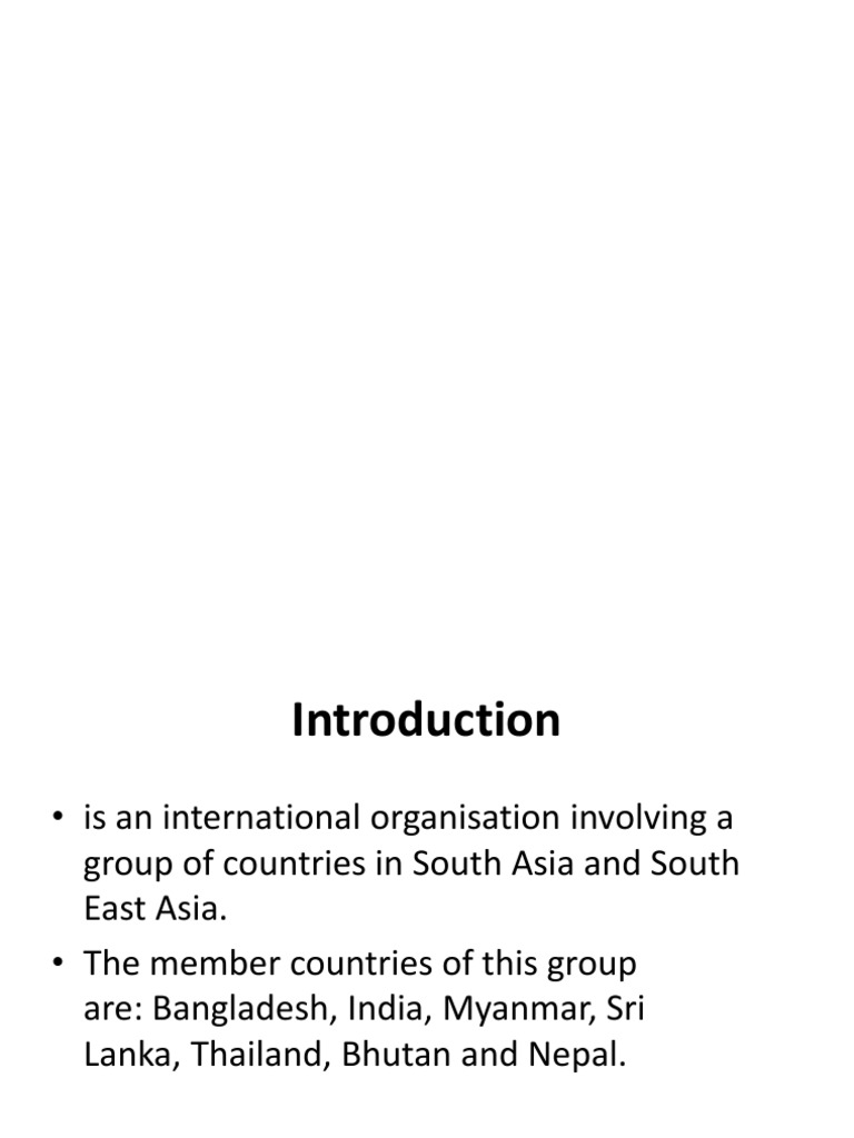 BIMSTEC Presentation | Download Free PDF | International Relations | Economies