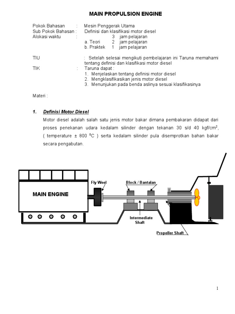 Main Propulsion Engine | PDF