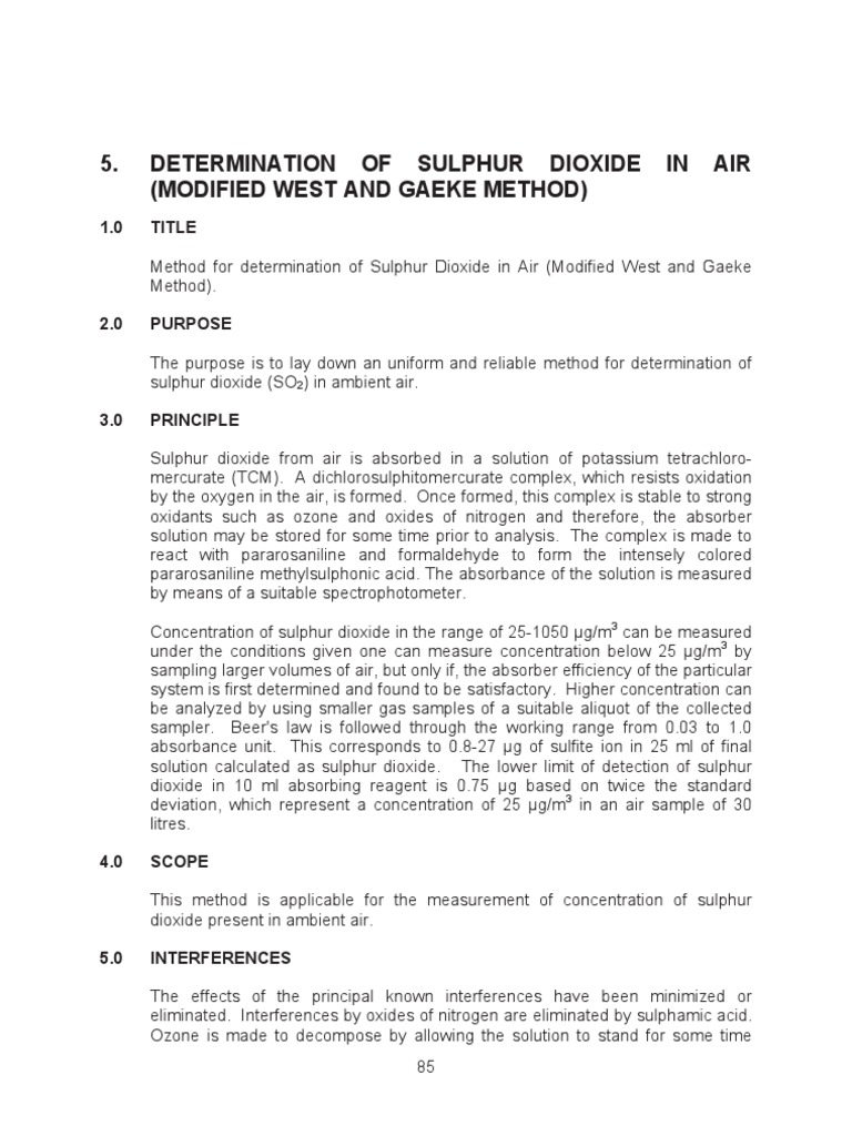 CPCB - So2 | PDF | Iodine | Titration