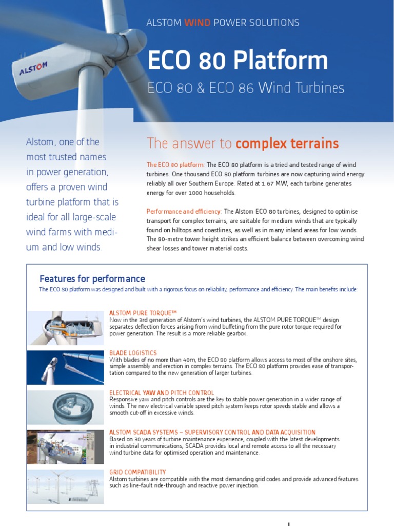 Eco 80 Wind Turbine Platform | PDF | Wind Power | Wind Turbine