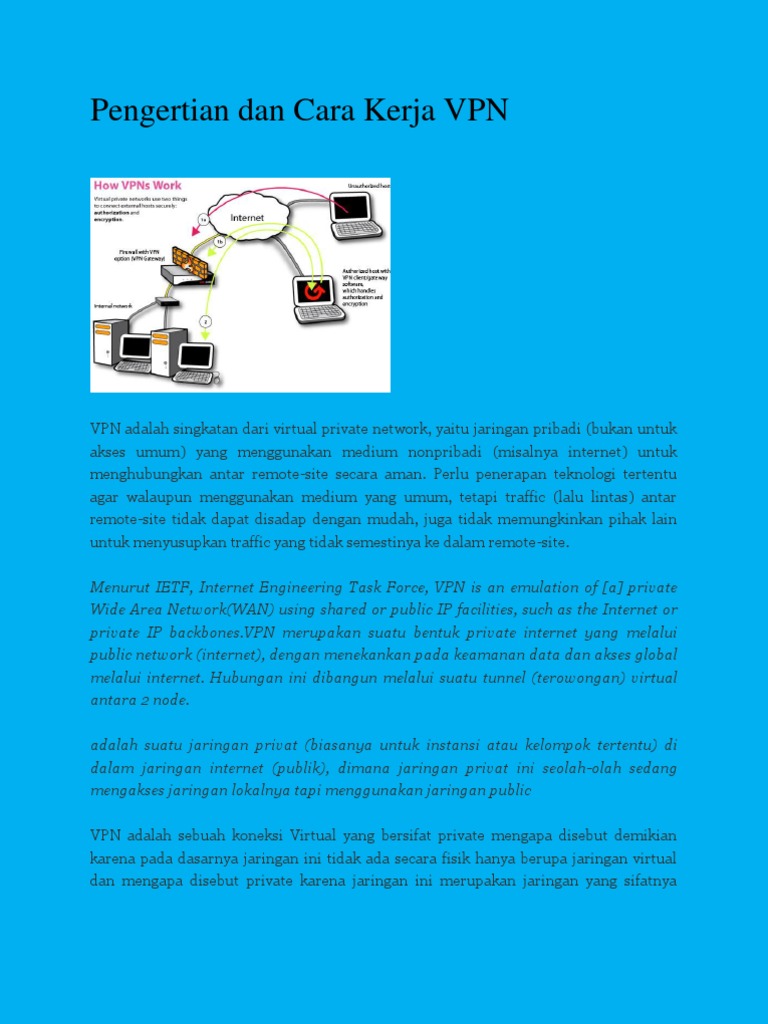Pengertian Dan Cara Kerja VPN | PDF