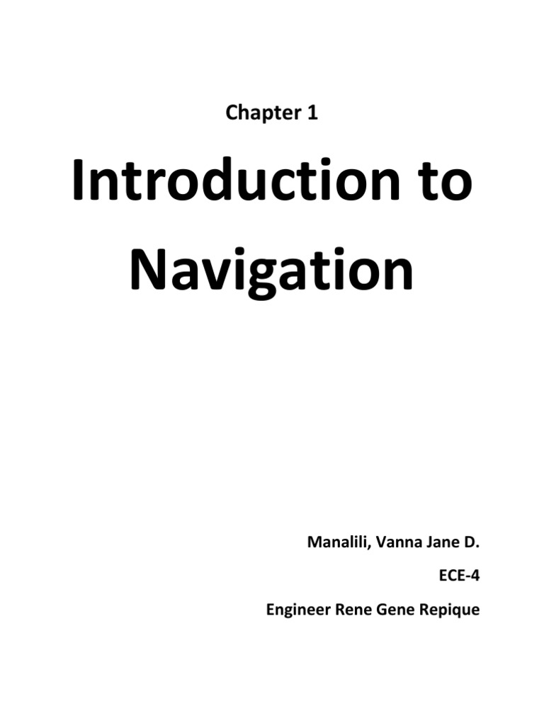 Chapter 1 Introduction To Navigation | PDF | Navigation | Geography