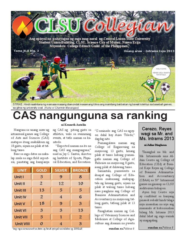 2013 Intrams Issue - 1st Day