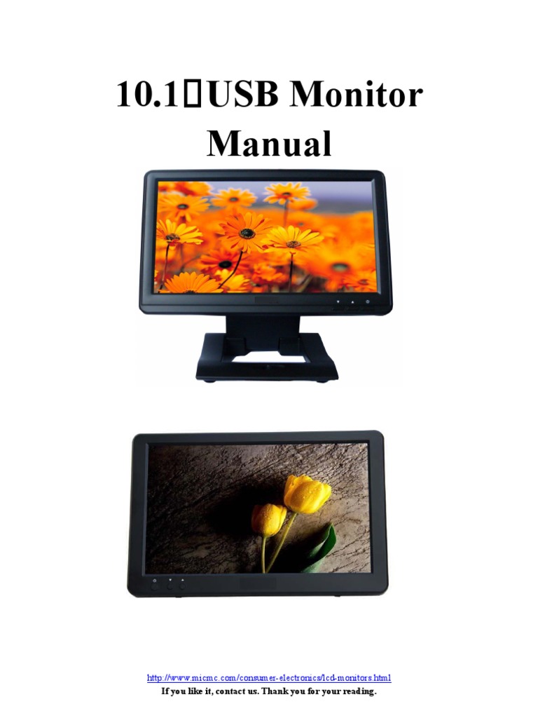Lilliput Monitor UM1010+UM1012 Instructions | PDF | Usb | Personal Computers