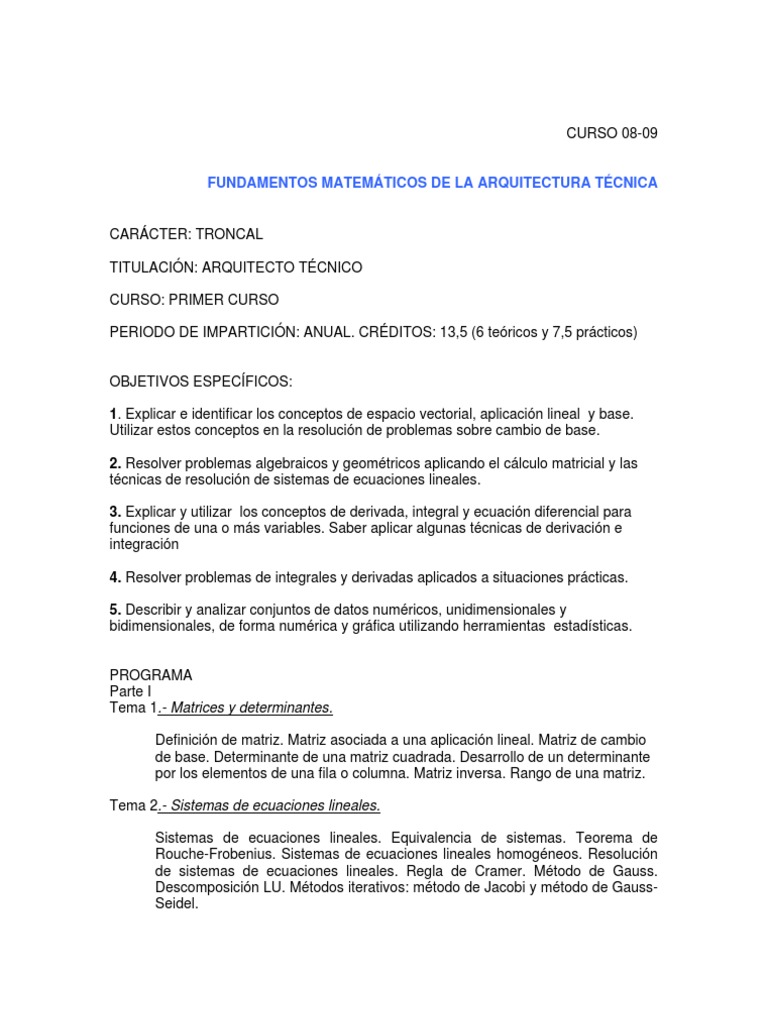 Mate Introduccion | PDF | Integral | Valores propios y vectores propios