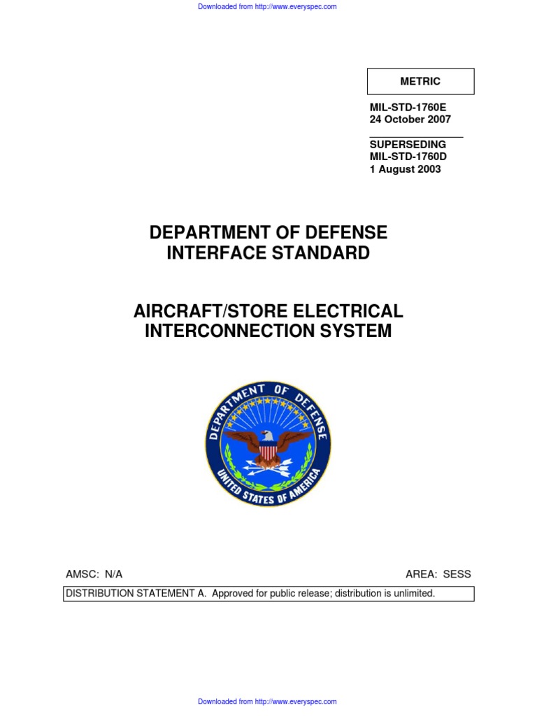 Military Standard 1760E | PDF | Electrical Connector | Electrical ...