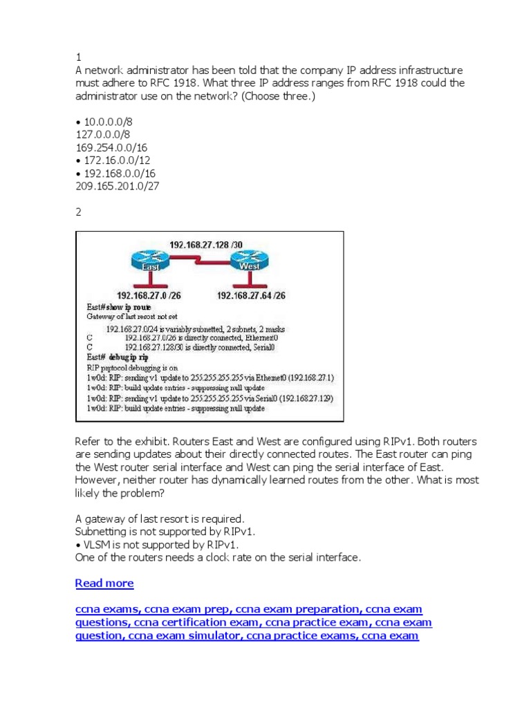 Ccna Exam Study | PDF | Computers | Technology & Engineering