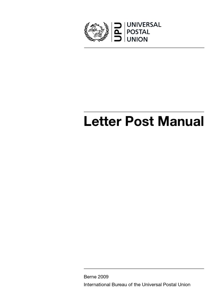 Four Volumes Letter Post Manual | PDF | Mail | Public Services
