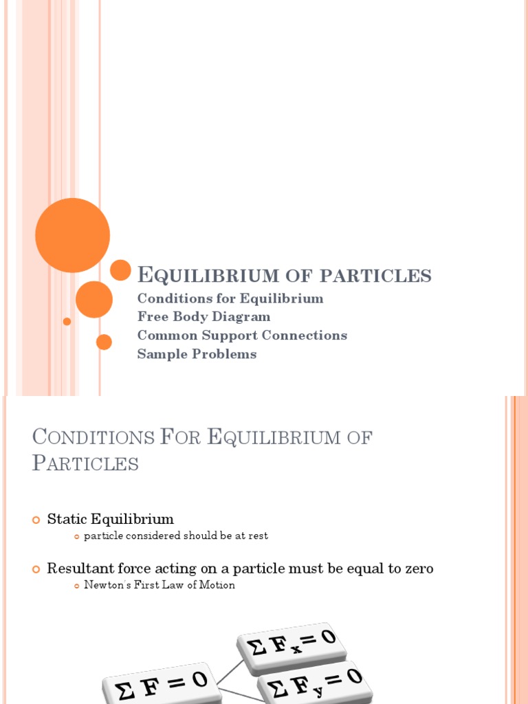 Equilibrium of Particles | PDF