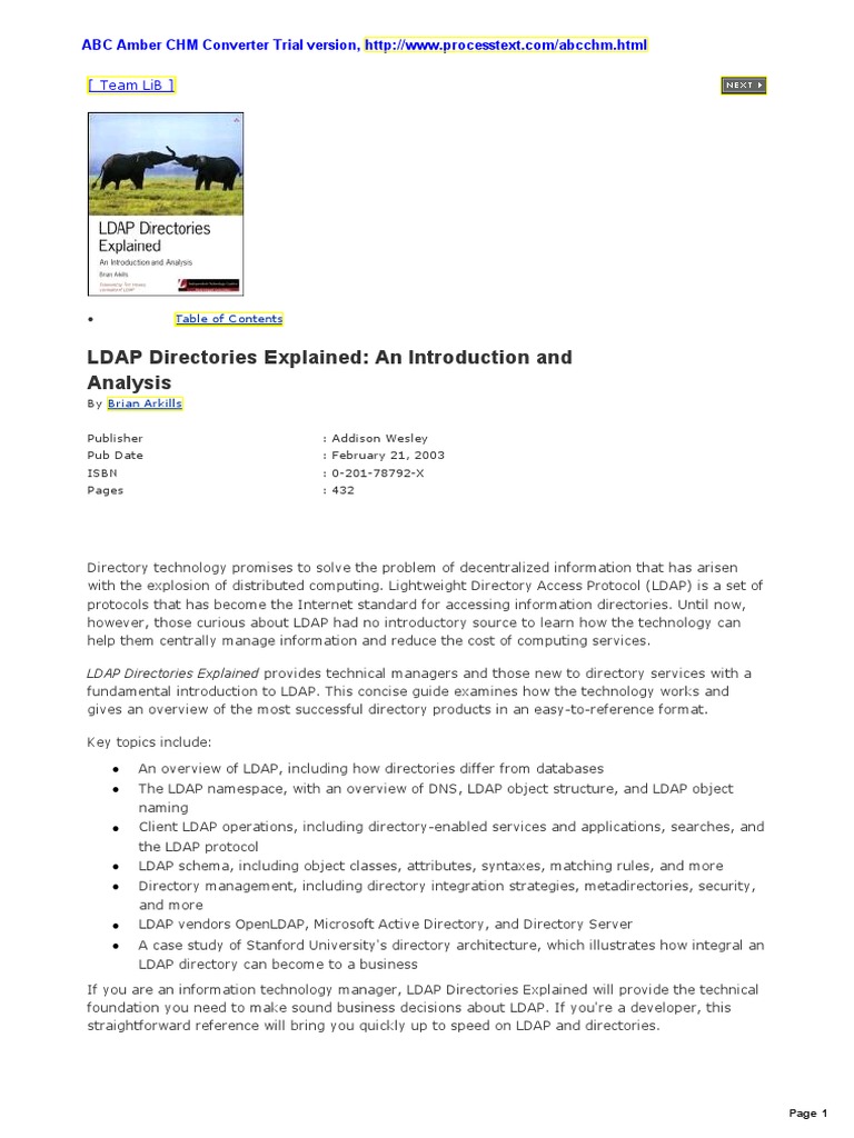 LDAP Directories Explained | PDF | Databases | Relational Database