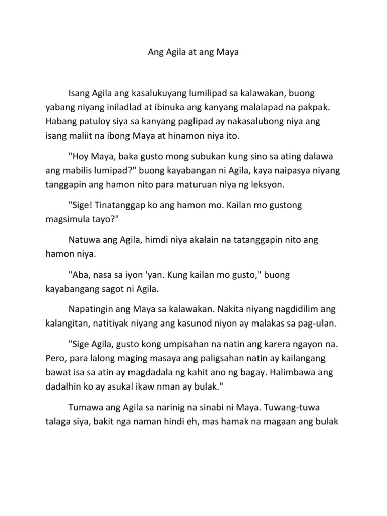 Ang Agila at Ang Maya | PDF