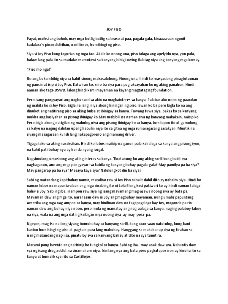 Joy Piso | PDF