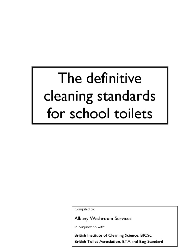 Cleaning Standards For Washrooms | PDF | Toilet | Housekeeping