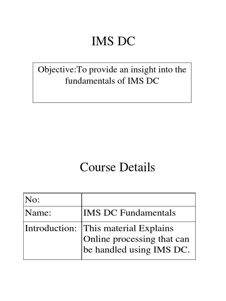 Ims DC | PDF | Databases | Input/Output Ims DC | PDF | Databases | Input/Output