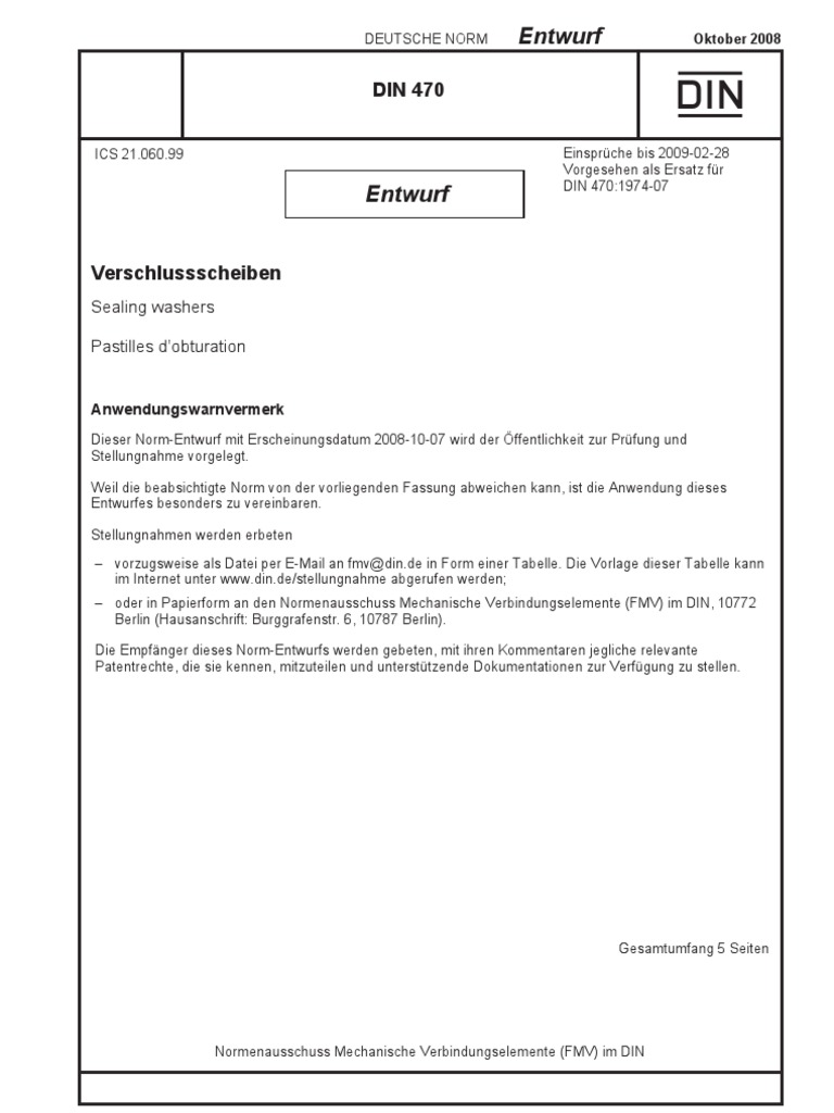 Din 470 e 2008-10 | PDF