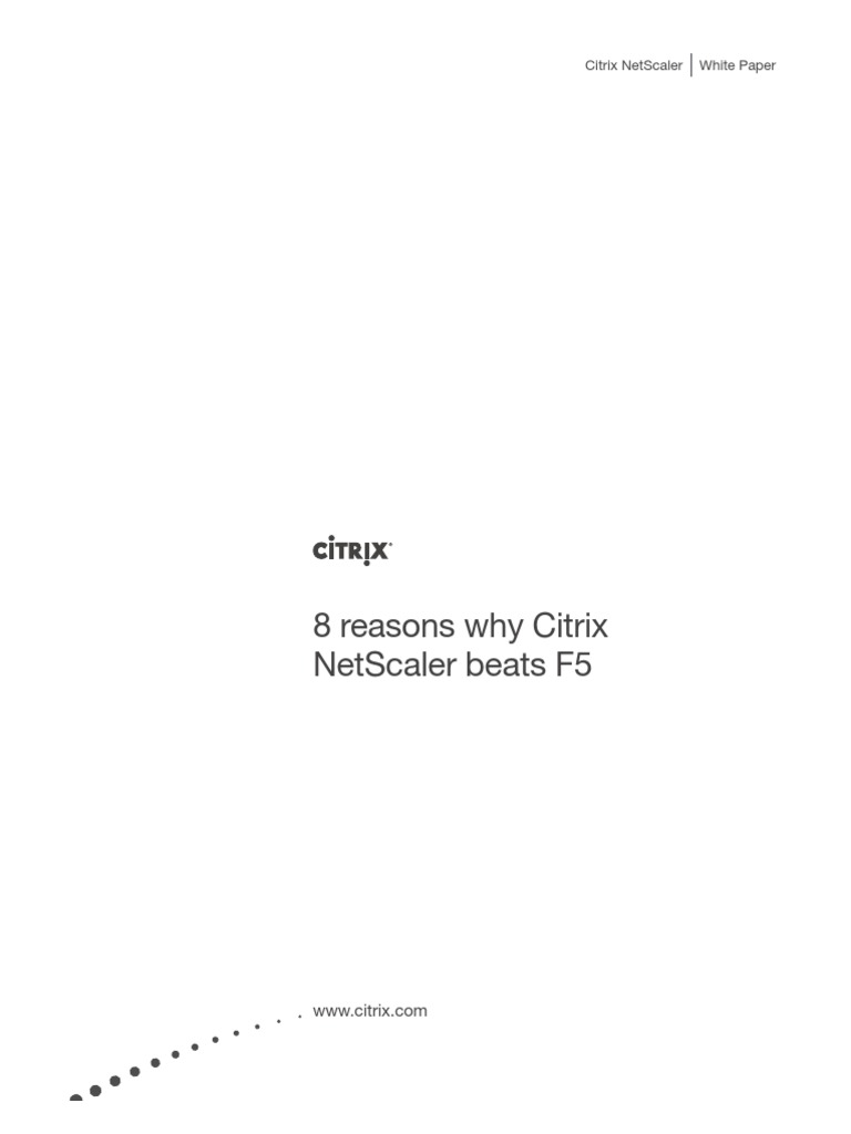 Why Citrix NetScaler Beats F5 | PDF | Citrix Systems | Cloud Computing