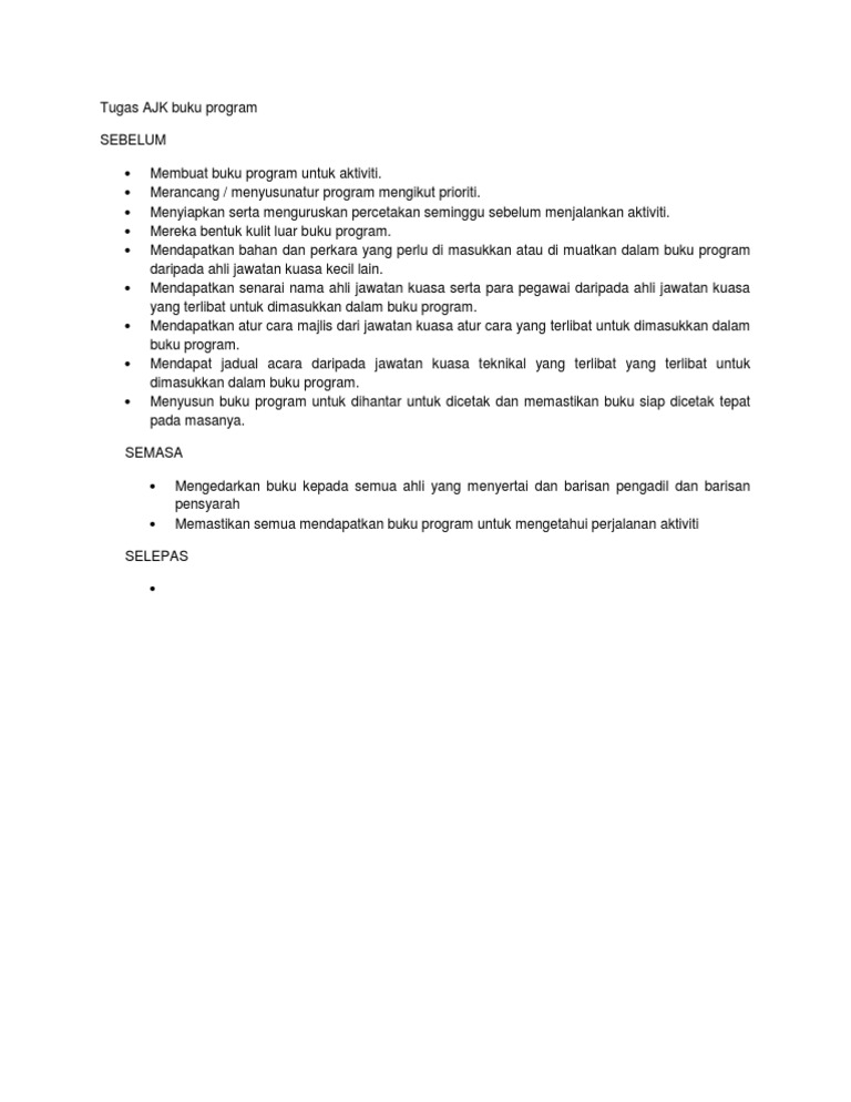 Tugas AJK Buku Program | PDF