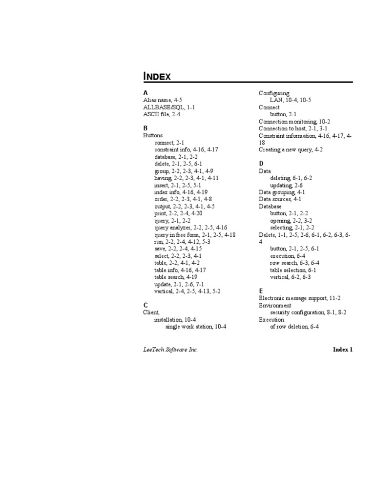 DbaqW Indexx | PDF | Computers