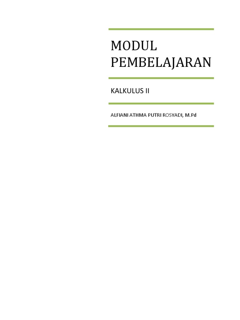 Modul Kalkulus 2 | PDF