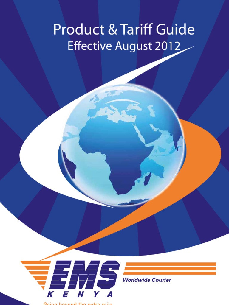 EMS KENYA Product and Tariff Guide | PDF | Nairobi | Courier