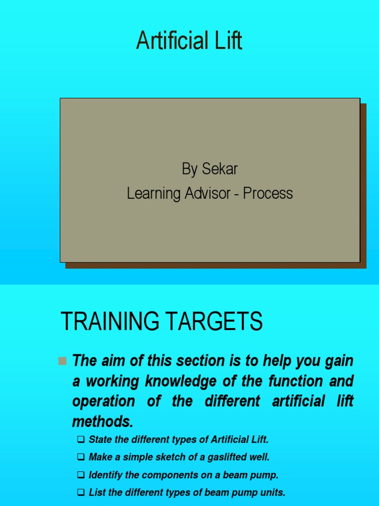 Artificial Lift | PDF | Pressure | Lift (Force)