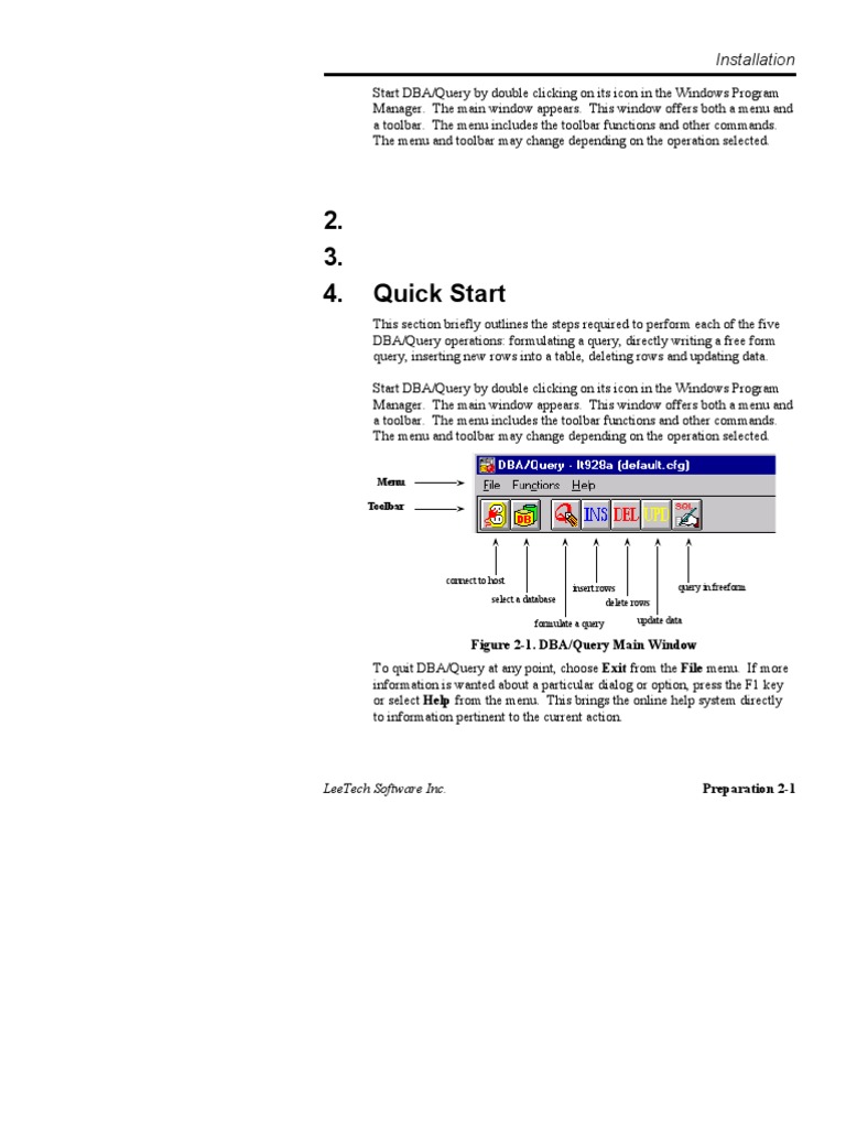 Quick Start: Installation | PDF | Spreadsheet | Table (Database)