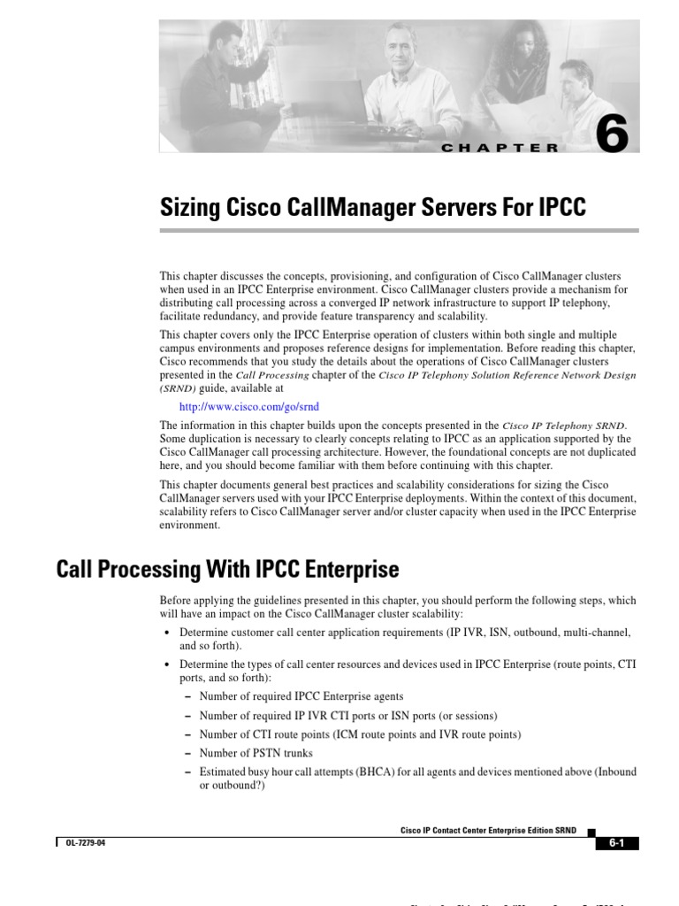 Sizing Cisco Callmanager Servers For Ipcc: Call Processing With Ipcc ...