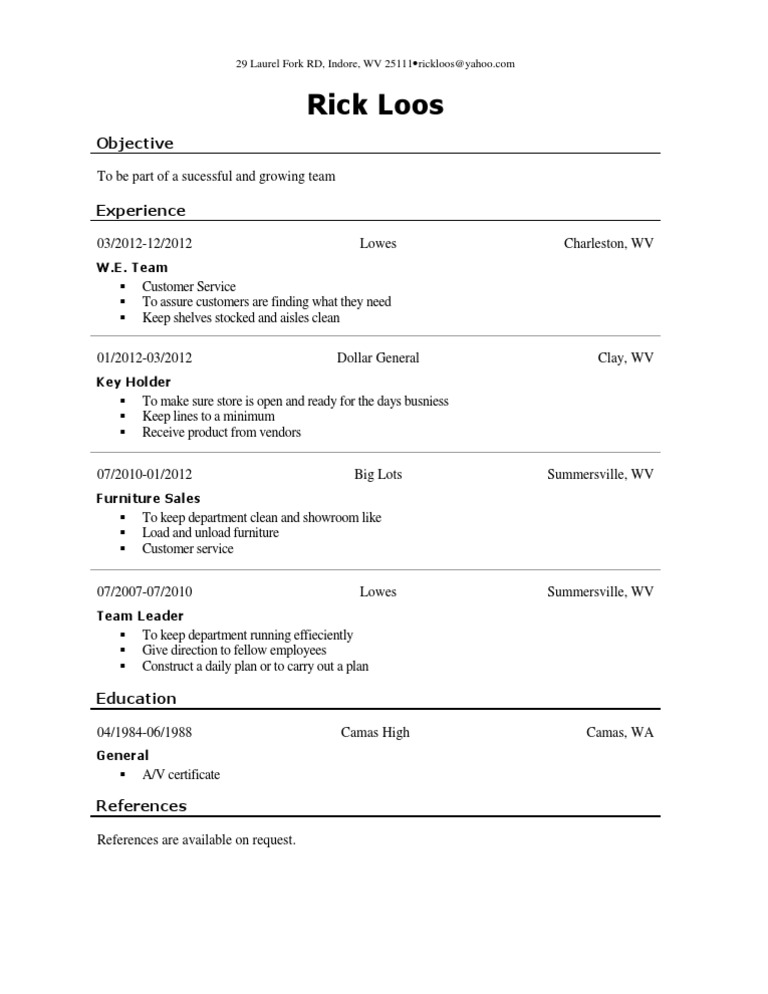 Ricks Resume | PDF